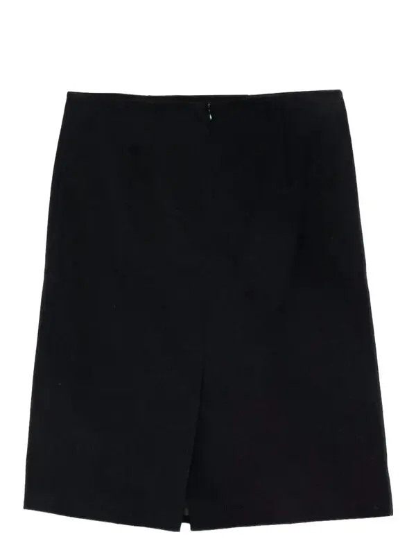 SHUSHU/TONG Bow-detail Wool Skirt - Blue