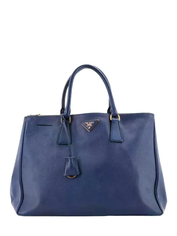 Prada Lux Open Saffiano Leather North South Tote Bag - Blue