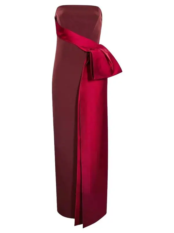 Roland Mouret Strapless Bow-detail Maxi Gown - Red