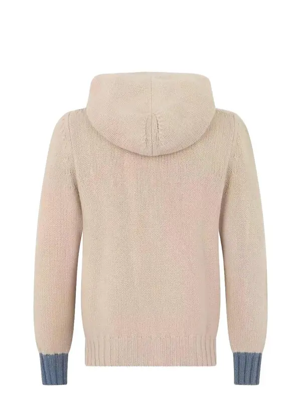 Fedeli Argyle Cashmere Hoodie - Neutrals