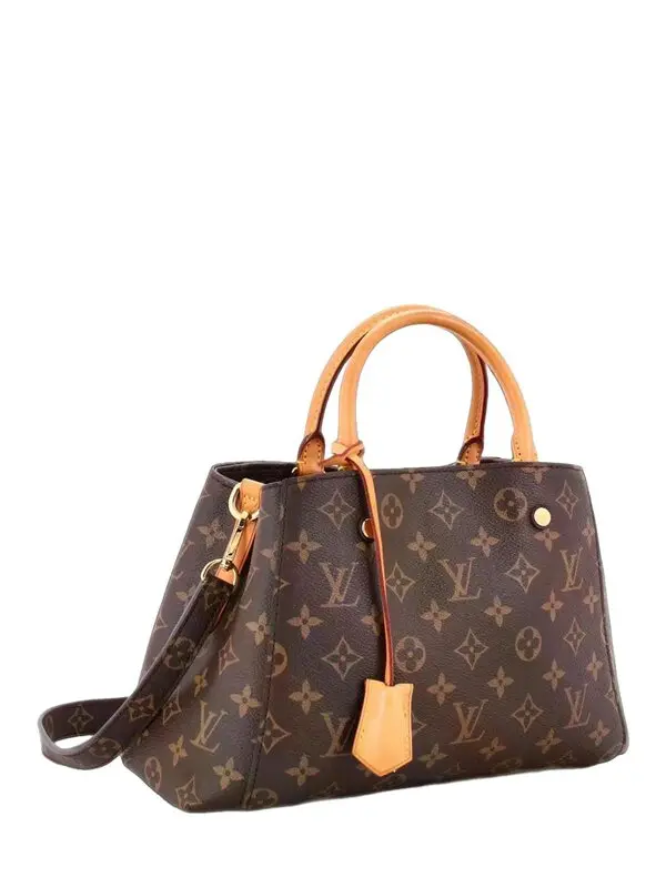LOUIS VUITTON Montaigne Handbag Monogram Canvas Bb Satchel - Brown