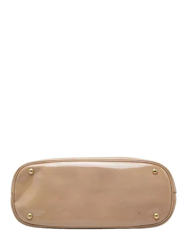 Gucci 2016-2026 Patent Bright Bit Satchel - Neutrals