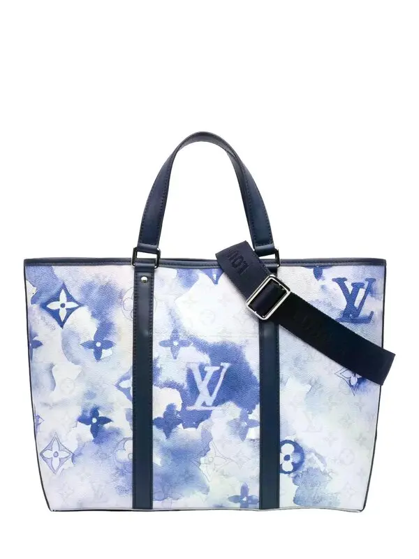 LOUIS VUITTON 2021-2026 Monogram Watercolor Weekend Tote Pm Satchel - Blue