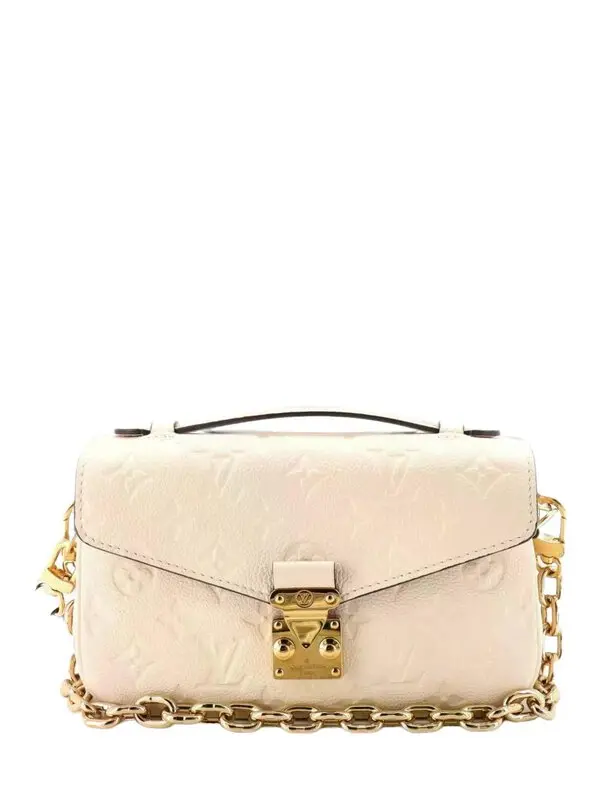LOUIS VUITTON Pochette Metis Monogram Empreinte Leather East West Crossbody Bag - Neutrals