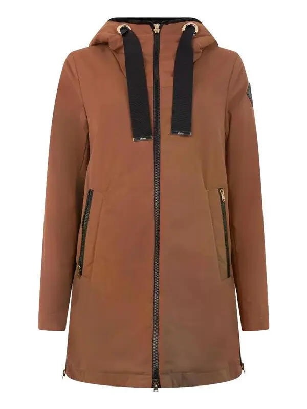Herno Hooded Zip-up Jacket - Brown