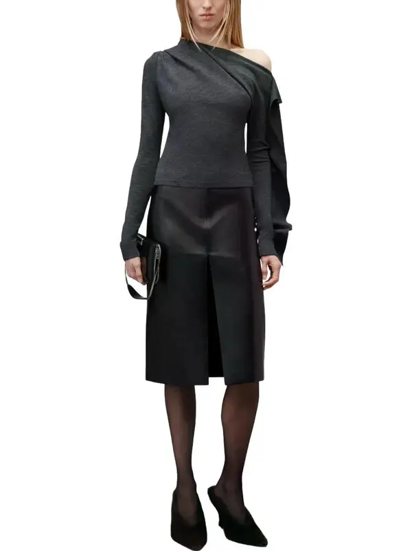 Alexander Wang Asymmetric Drape Top - Grey
