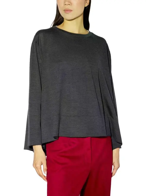 Liviana Conti Pleated-back Sweater - Grey