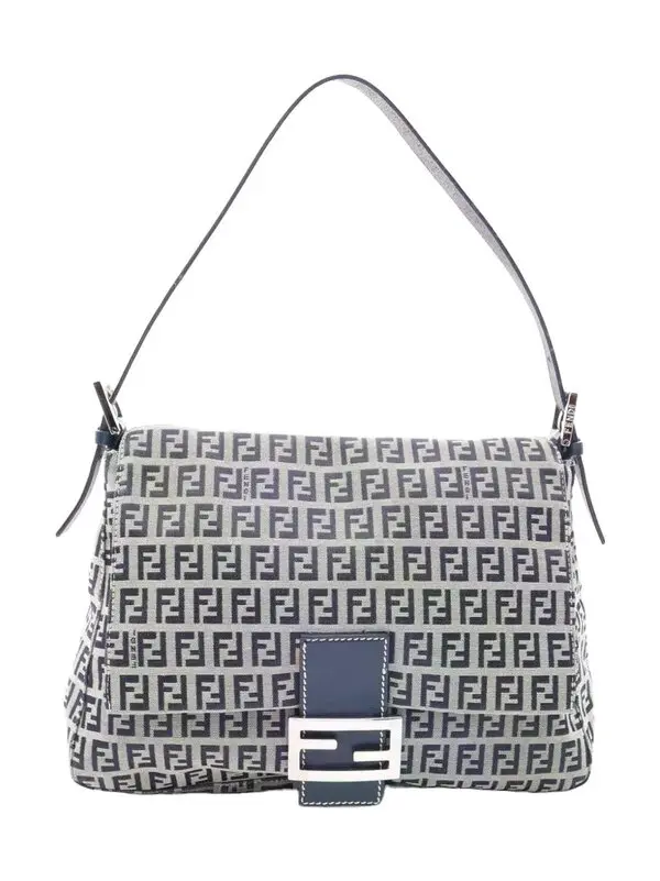 Fendi 2000s Zucchino Mamma Bucket Shoulder Bag - Grey