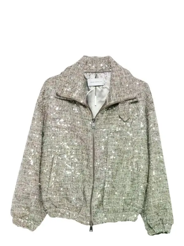 SIMONA CORSELLINI Sequin-embellished Jacket - Neutrals