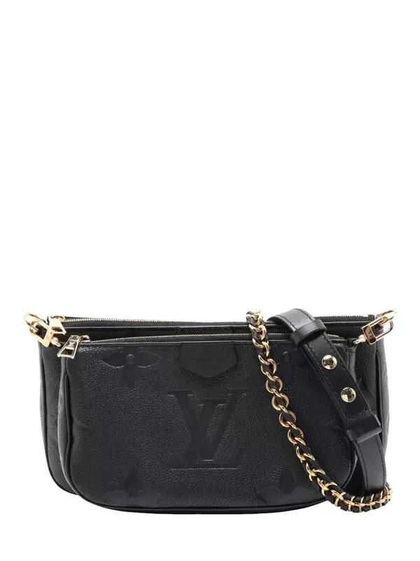 LOUIS VUITTON 2021-2026 Monogram Giant Empreinte Multi Pochette Accessoires Satchel - Black