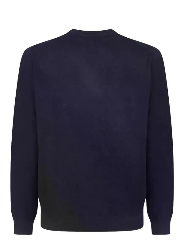 DELL'OGLIO Crew-neck Knitted Sweater - Blue