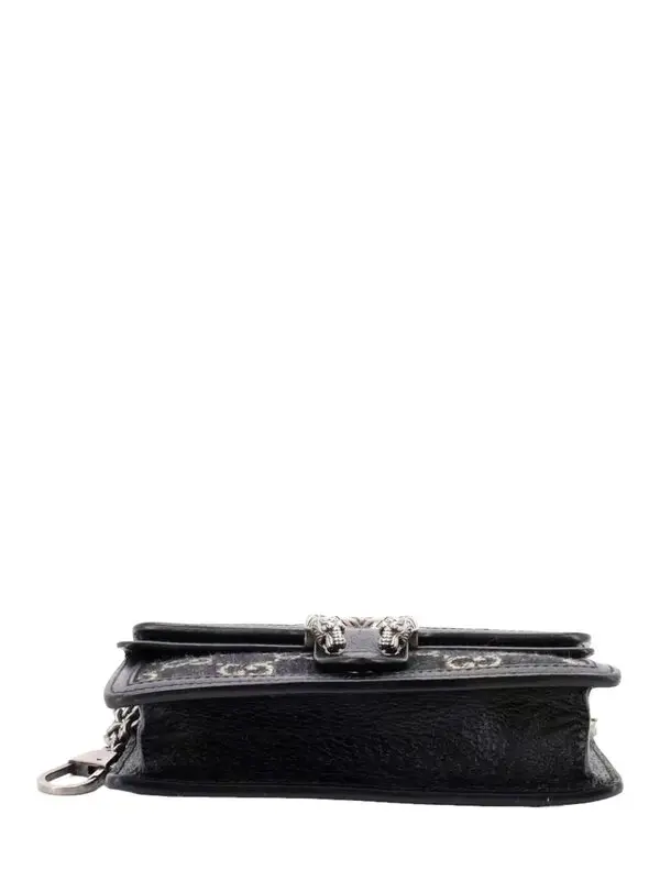 Gucci Dionysus Bag Gg Denim Super Mini Crossbody Bag - Black