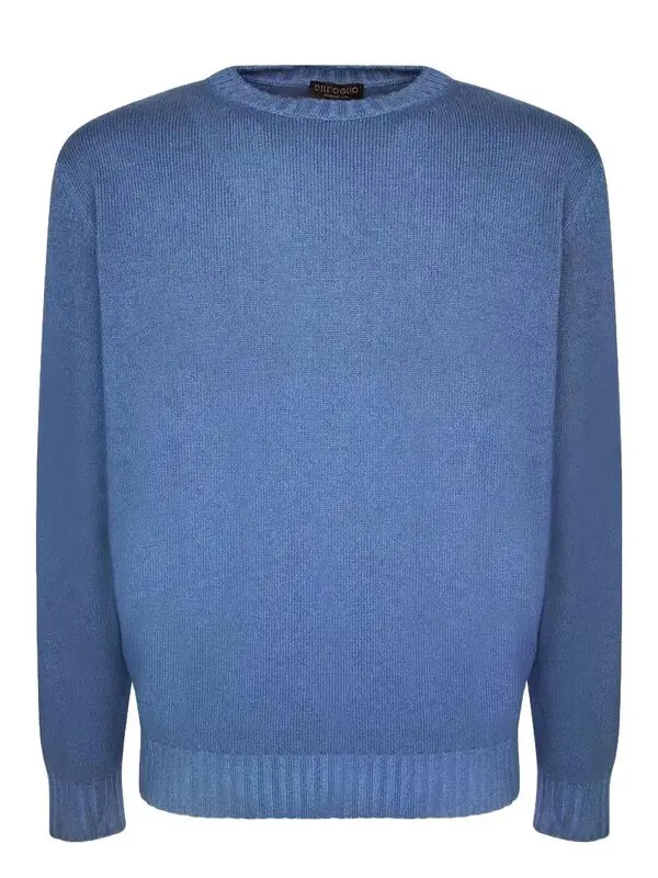 DELL'OGLIO Ribbed-trim Sweater - Blue