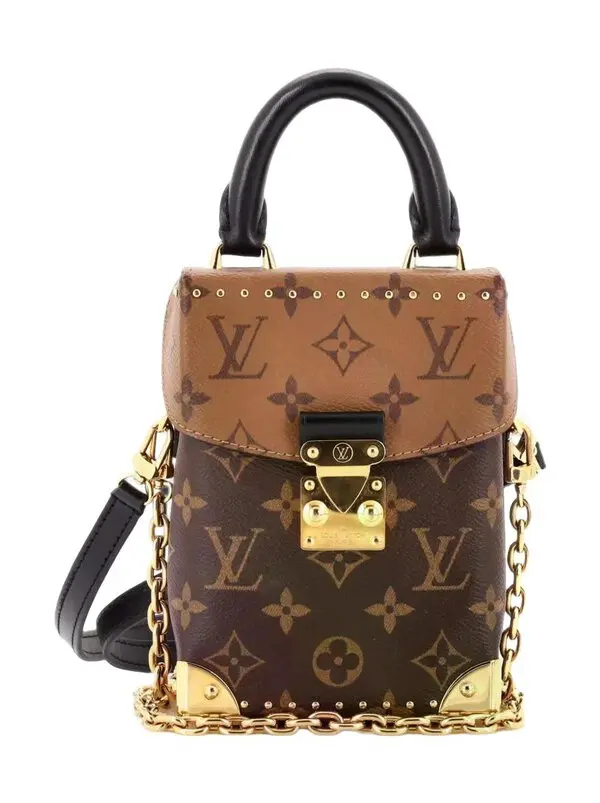 LOUIS VUITTON Camera Box Nm Handbag Studded Reverse Monogram Canvas Crossbody Bag - Brown