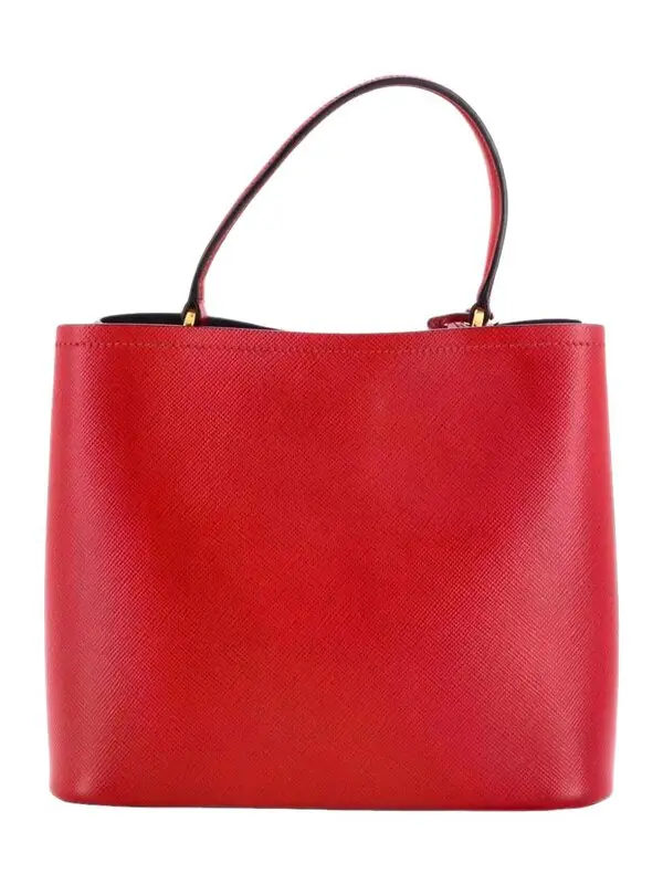 Prada Panier Saffiano Leather Large Bucket Bag - Red