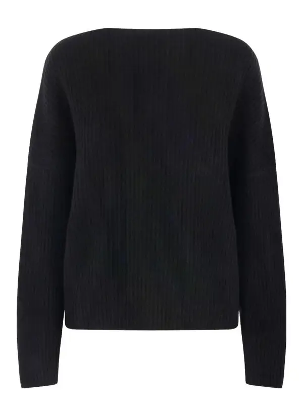 Dusan Ribbed-knit Batwing-sleeve Sweater - Black