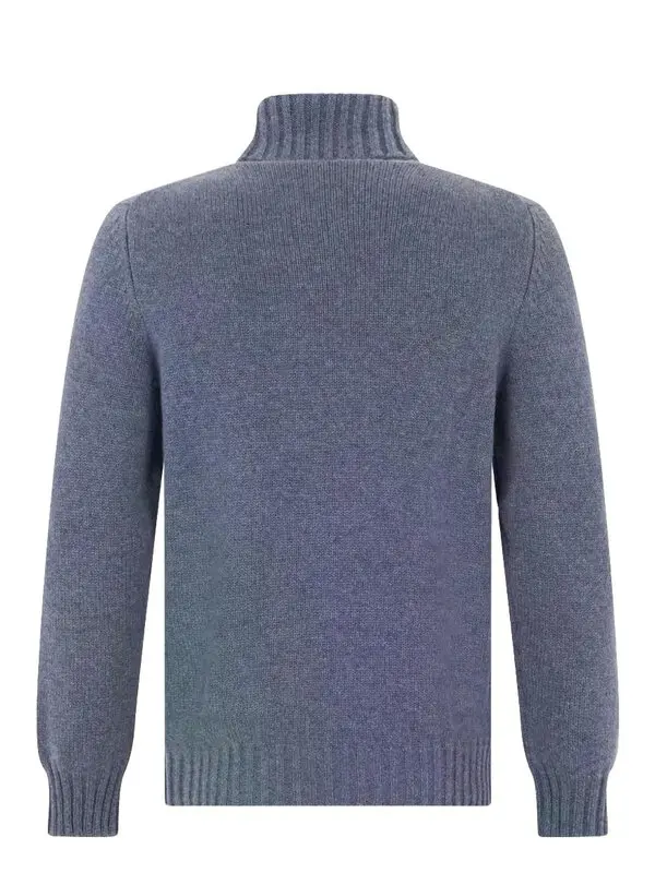 Fedeli High-neck Cashmere Sweater - Blue