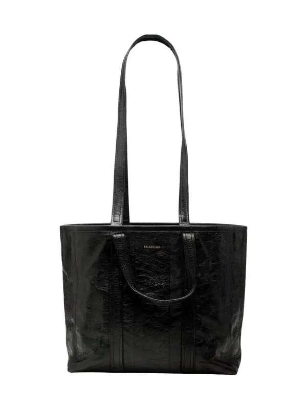 Balenciaga 2005-2026 Medium Lambskin Barbes East West Shopper Tote Satchel - Black