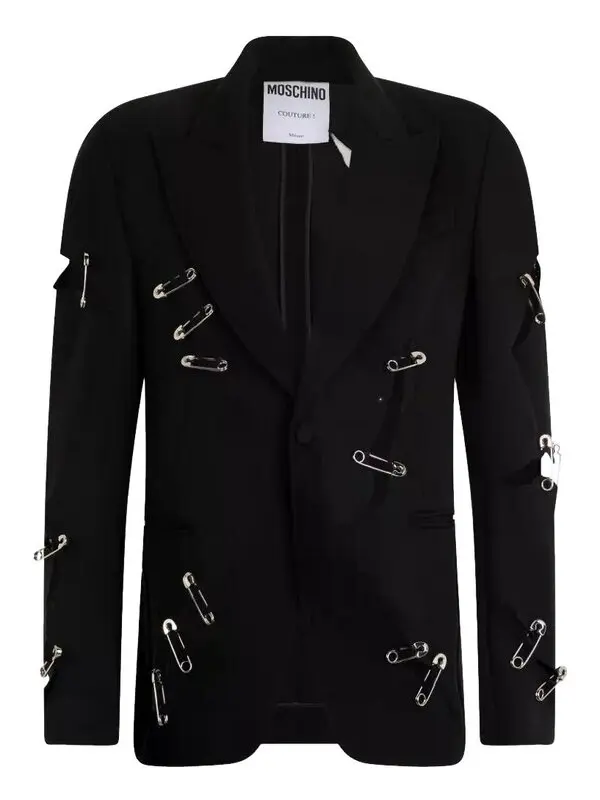 Moschino Safety-pin Blazer - Black