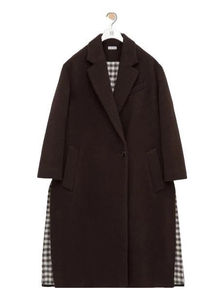 Loewe Coat In Cashmere - Brown