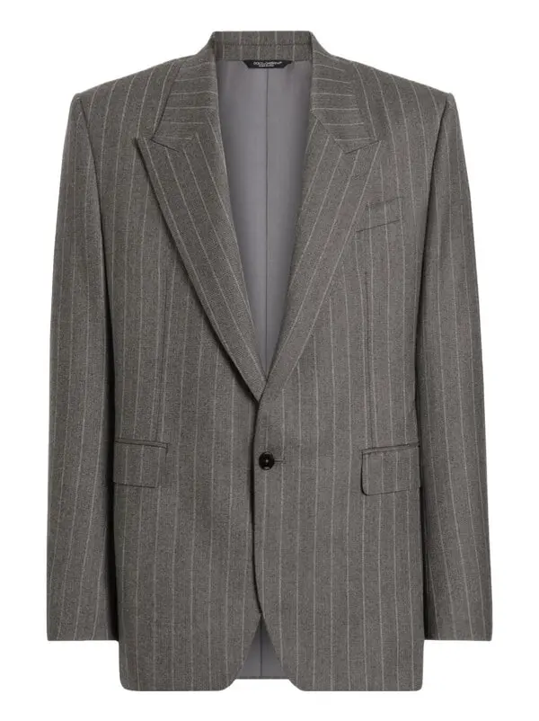 Dolce & Gabbana Dolce Gabbana Palermo Single-breasted Pinstriped Jacket - Multi-color
