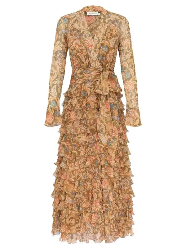 Zimmermann Ruffled Wrap Dress - No