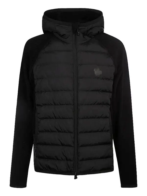 Moncler Canmore Logo-patch Padded Jacket - Black