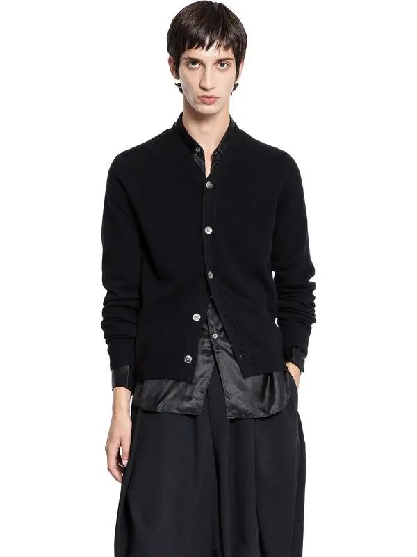 Comme Des Garçons Lambswool Cardigan - Black