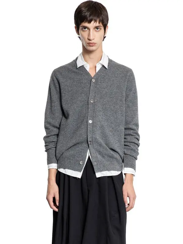 Comme Des Garçons Lambswool Cardigan - Grey