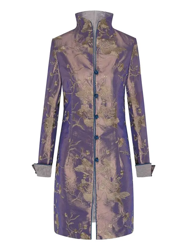 BEATRICE VON TRESCKOW Bronze Teal Embroidered Holden Jacket - Brown