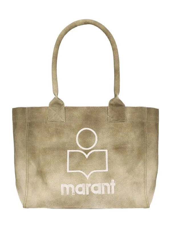 Isabel Marant Étoile Borsa Tote "yenky" Con Zip E Logo - Beige