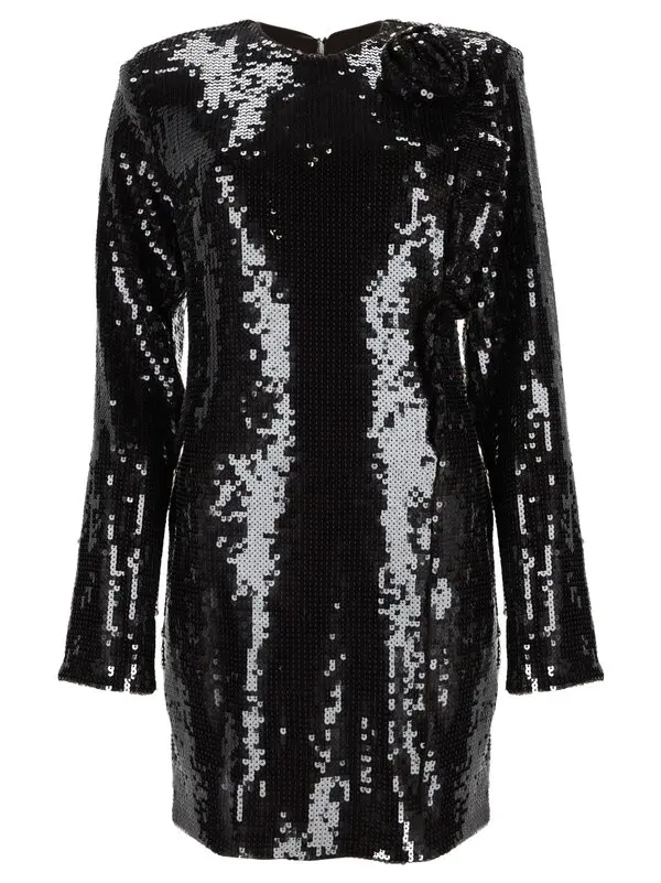 ROTATE BY BIRGER CHRISTENSEN Mini Abito Con Paillettes - Brown