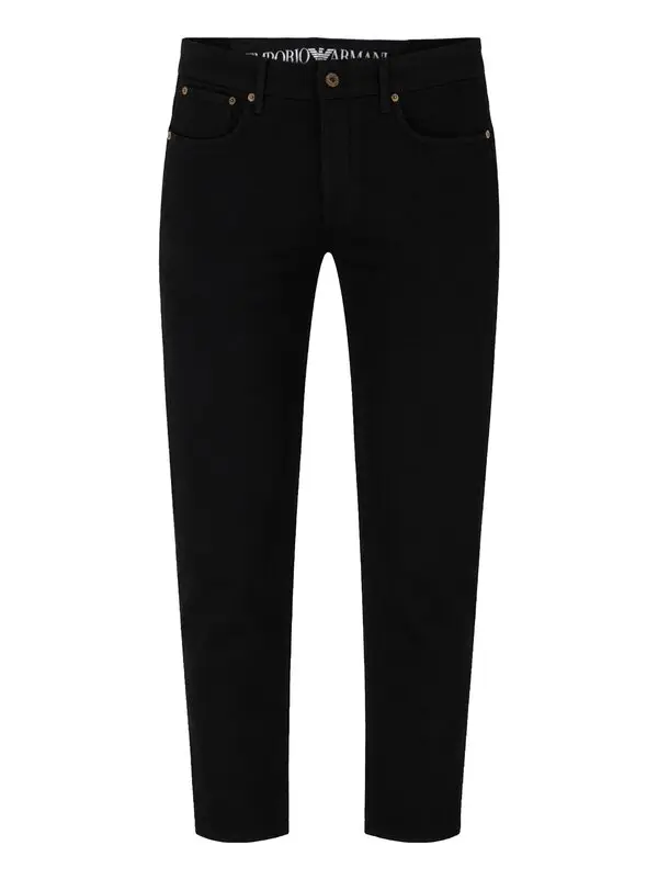Emporio Armani Jeans J06 Slim Fit In Denim Stretch - Black
