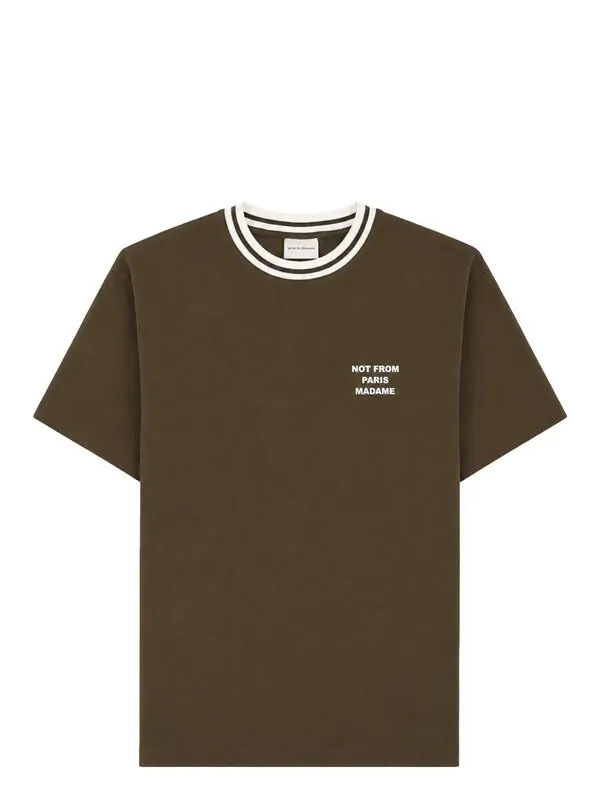 Drole De Monsieur Graphic Cotton T-shirt - Brown
