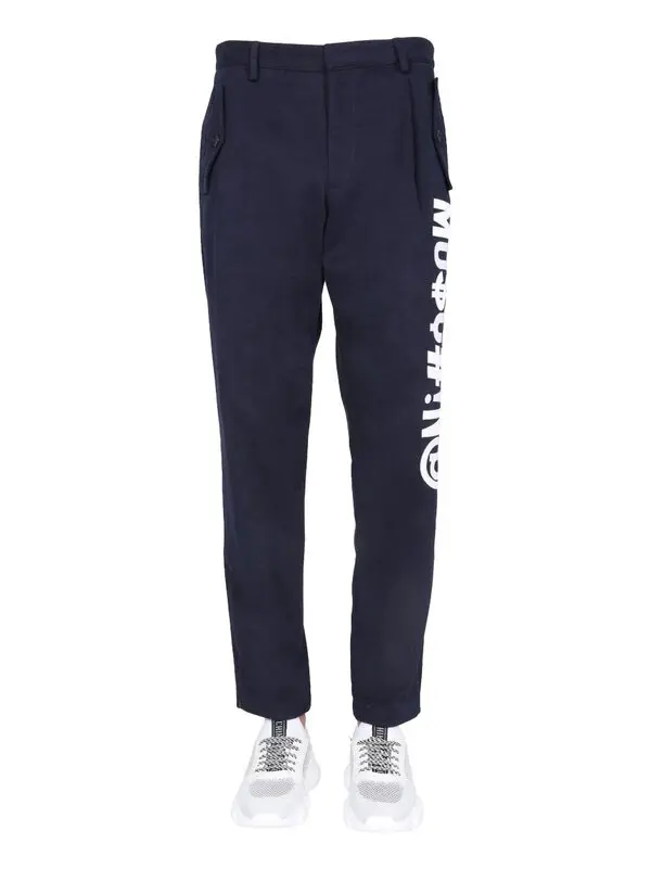 Moschino Symbols Logo Trousers - Blue