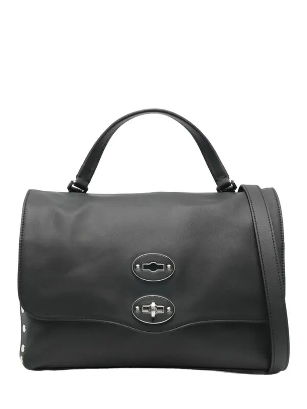 ZANELLATO Top Handle Mini Handbag With Detachable Shoulder Strap And Studded Turn-lock Fastening - Black