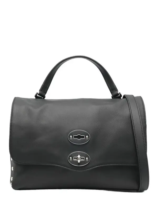ZANELLATO Top Handle Mini Handbag With Detachable Shoulder Strap And Studded Turn-lock Fastening - Black