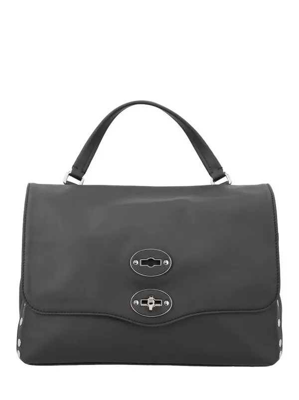 ZANELLATO Leather Top Handle Satchel Bag - Black