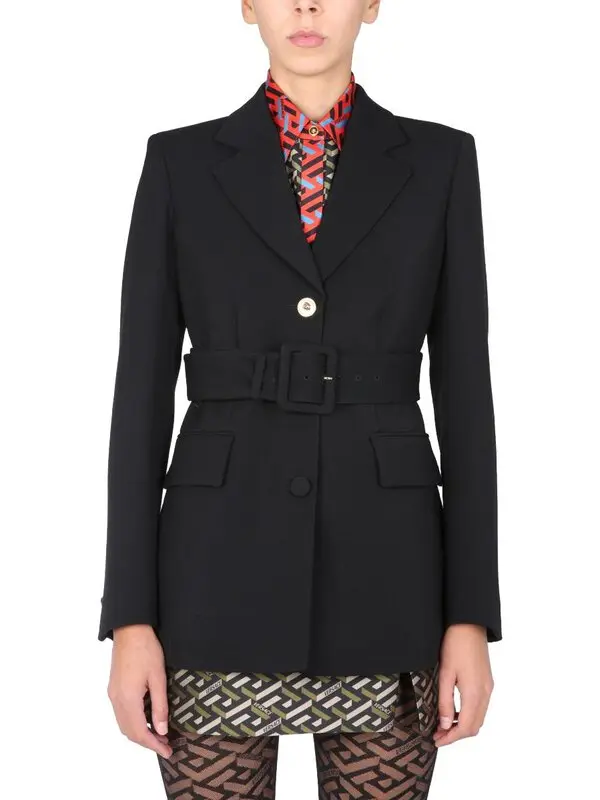 Versace Wool Blazer - Black