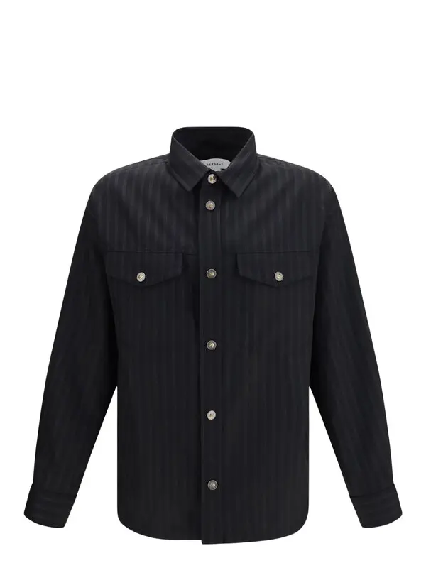 Versace 100% Merino Wool Shirt - Black