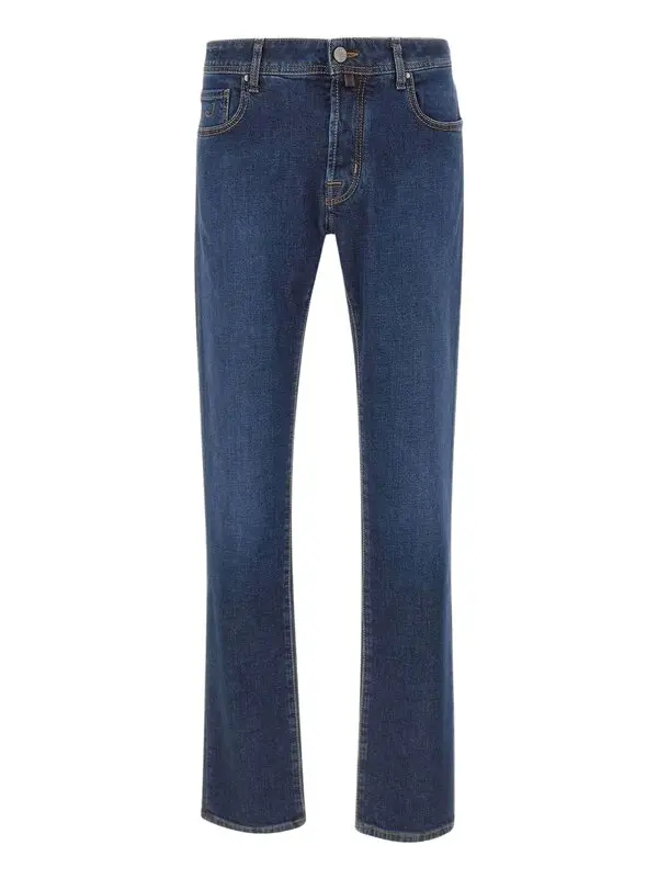 JACOB COHЁN Stretch Cotton-lyocell Jeans For - Navy