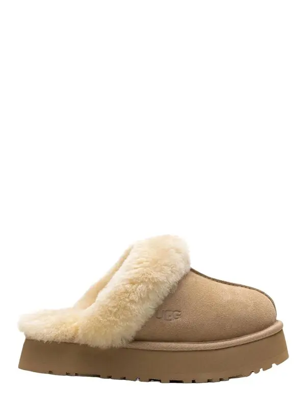 UGG Shearling Platform Mule Slipper - Beige