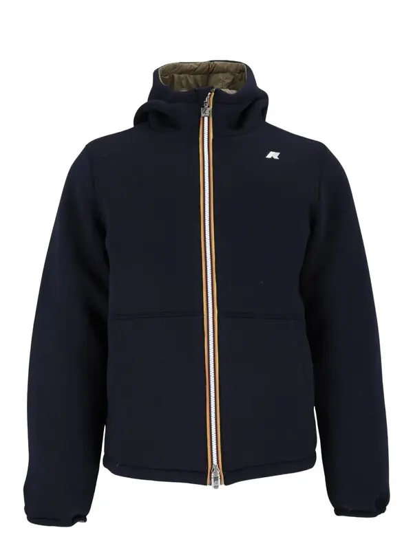 K-WAY Quilted Hooded Puffer Coat - Navy