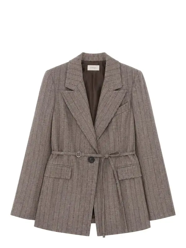 DIEGA Woven Utility Jacket With Stretch Blend - Ecru