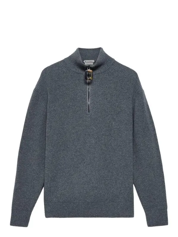 JW Anderson Wool-organic Cotton Knit Sweater - Grey