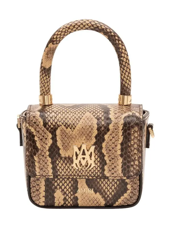 Amiri Python Mini Handbag - Brown