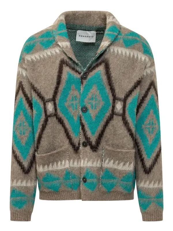 AMARANTO Textured Cardigan - Avena