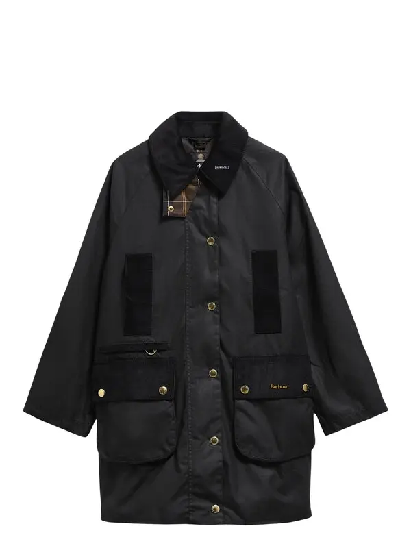 Barbour Quilted Utility Coat With Anti-drip Finish - Black
