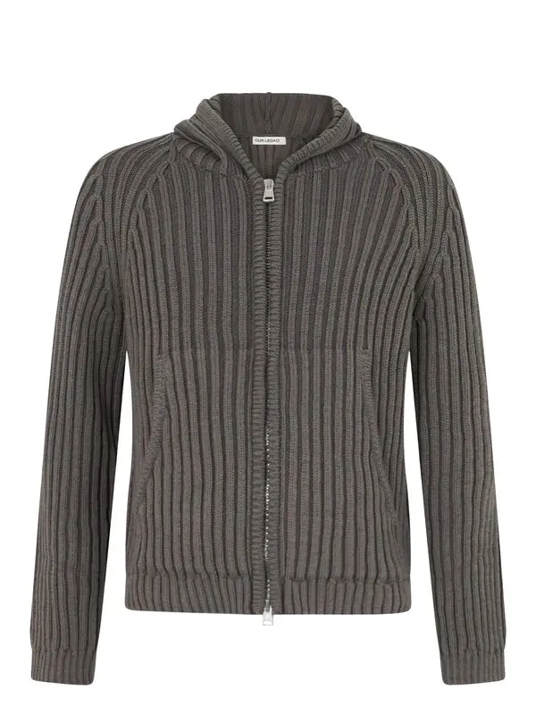 Our Legacy Striped Merino Wool Crewneck Sweatshirt - Grey
