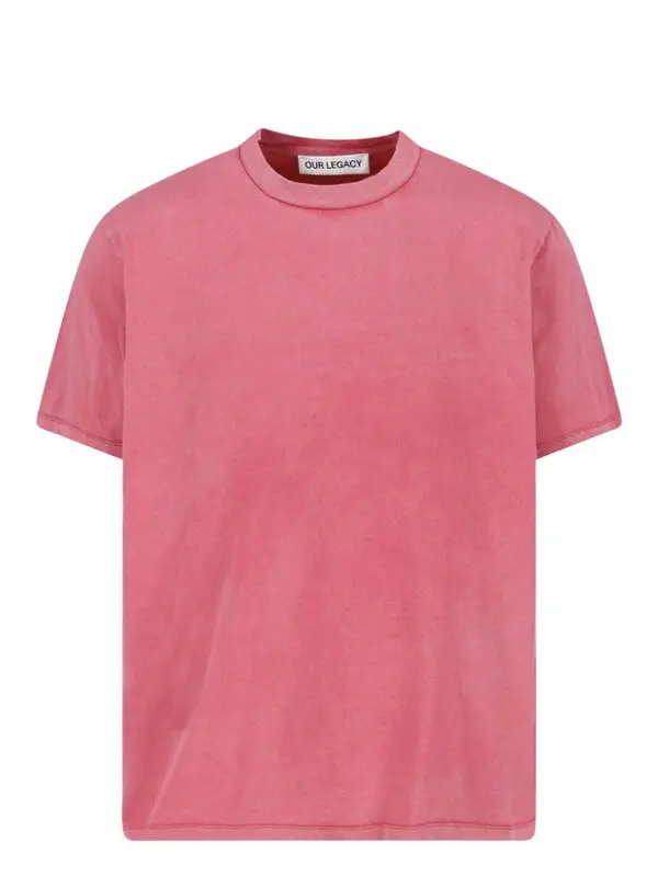 Our Legacy Garment-dyed Crew Neck T-shirt - Red